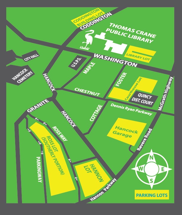 parking at the main Library – Thomas Crane Public Library