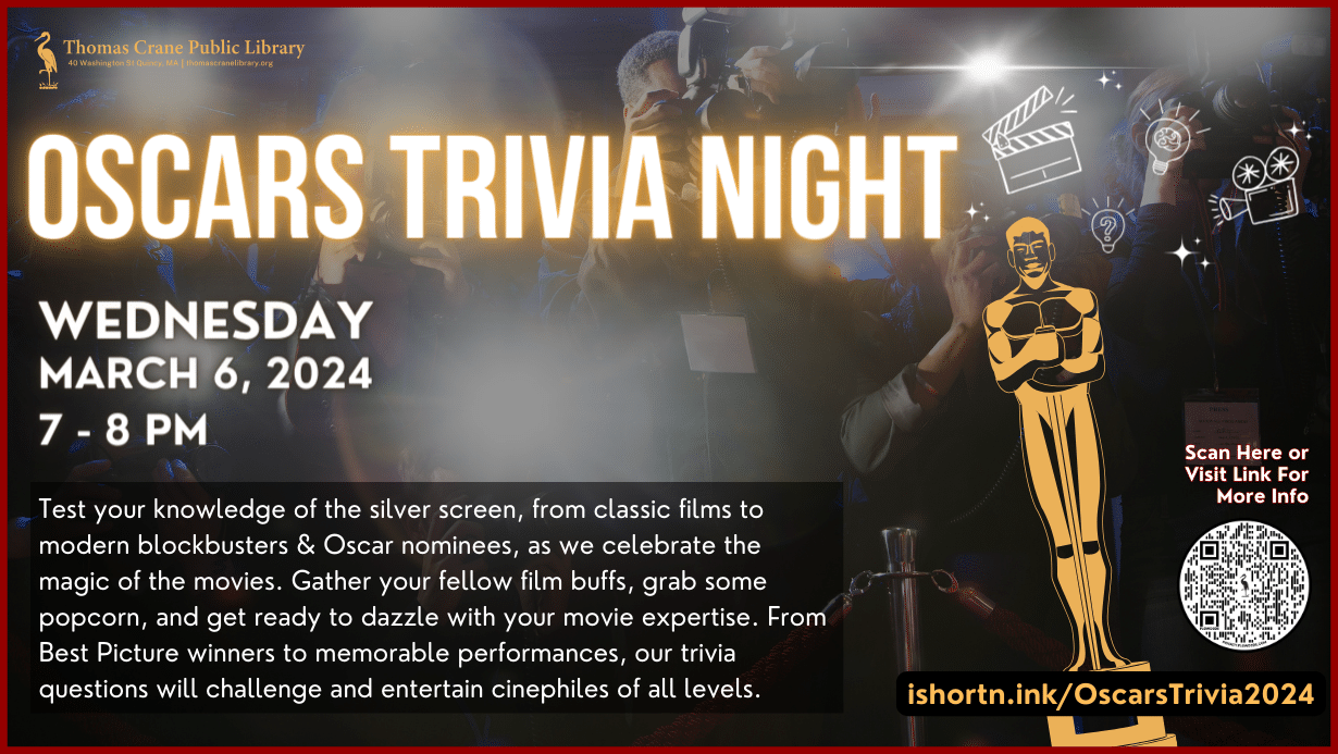 Oscars Trivia Night at the Main Library! – Thomas Crane Public Library