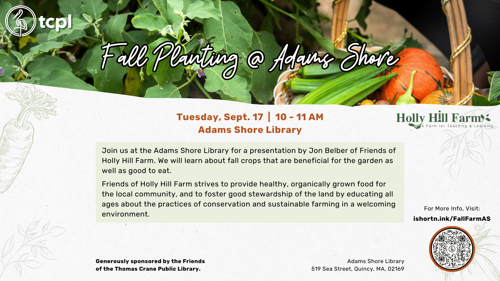 Fall Planting with Holly Hill Farm – Thomas Crane Public Library