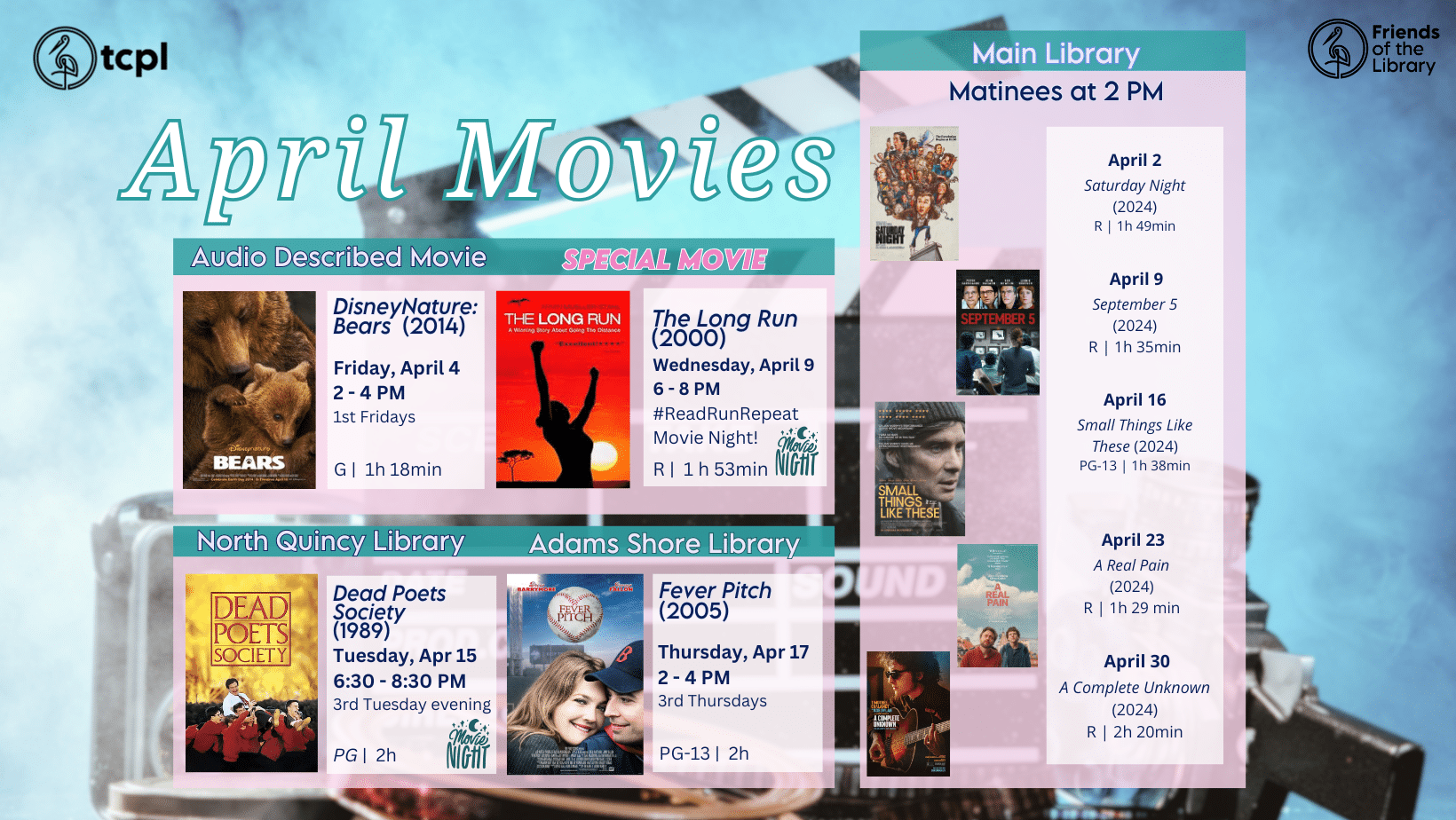 April Movies at the Library – Thomas Crane Public Library