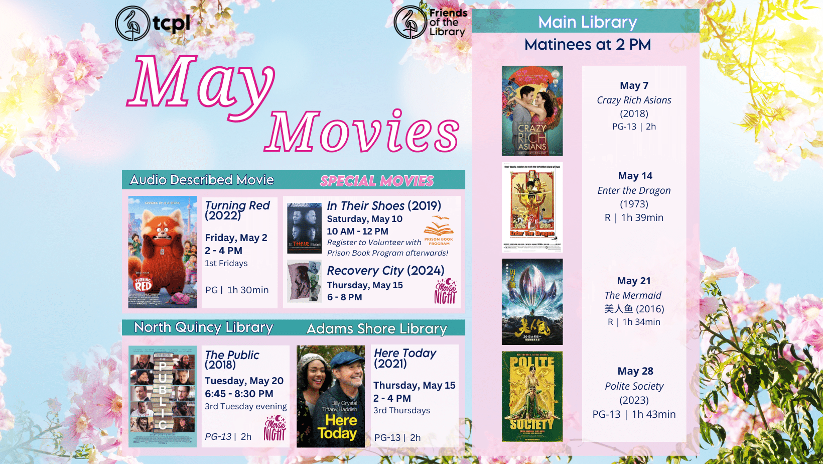 May Movies at the Library – Thomas Crane Public Library