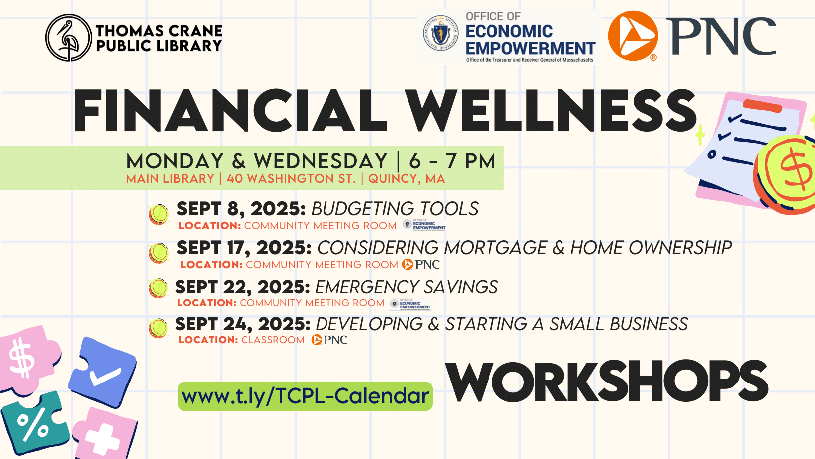Financial Wellness Fall 2025 Series – Thomas Crane Public Library
